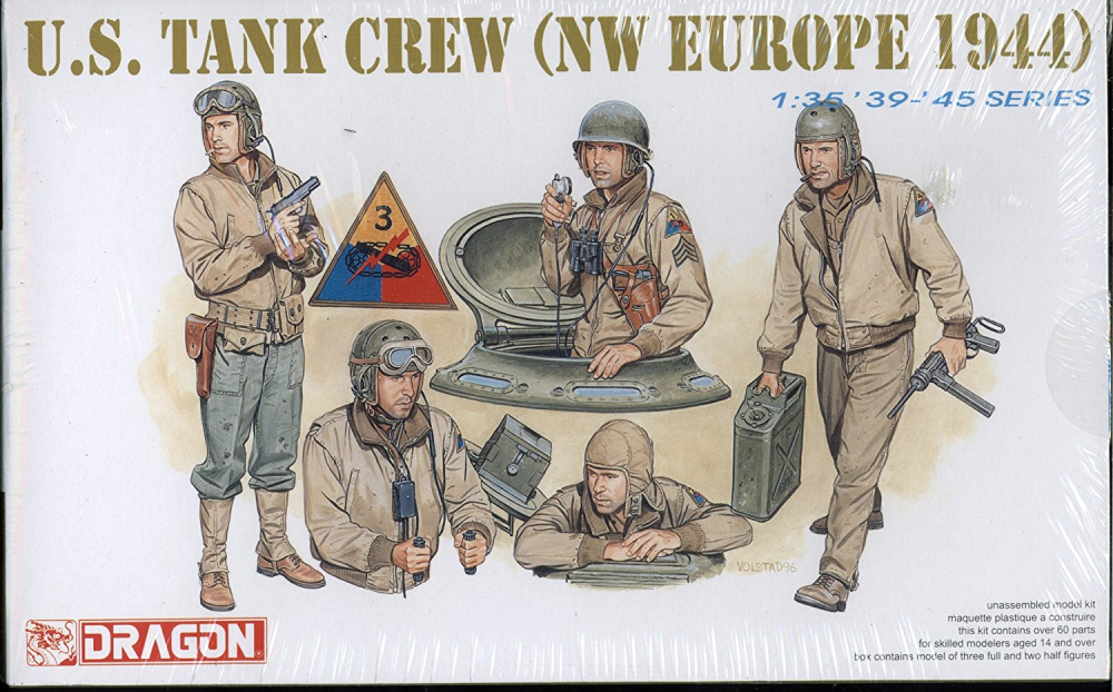 Dragon 6054 1/35 U.S. Tank Crew (NW Europe 1944) Plastic Model Kit ...